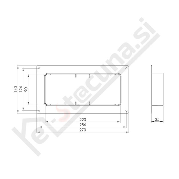 EUROPLAST KFF PVC zidni adapter - E-stacuna